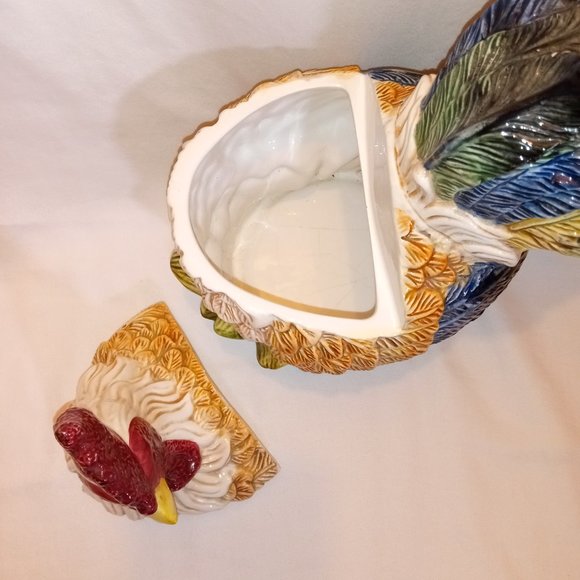 Jay Imports | Kitchen | Vintage Hand Painted Ceramic Rooster Cookie Jar ...